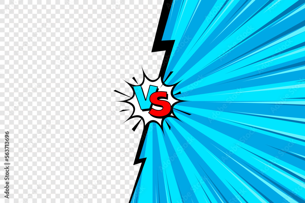 Cartoon comic background with blank place for your design. Fight versus ...