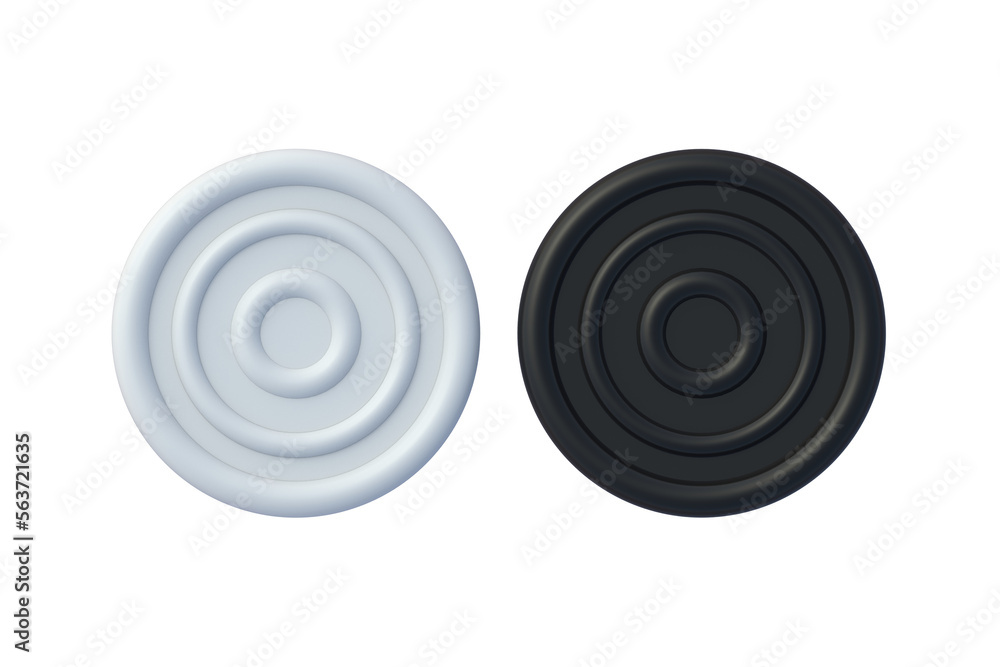 Checkers isolated on white background. Intellectual board game. Top ...