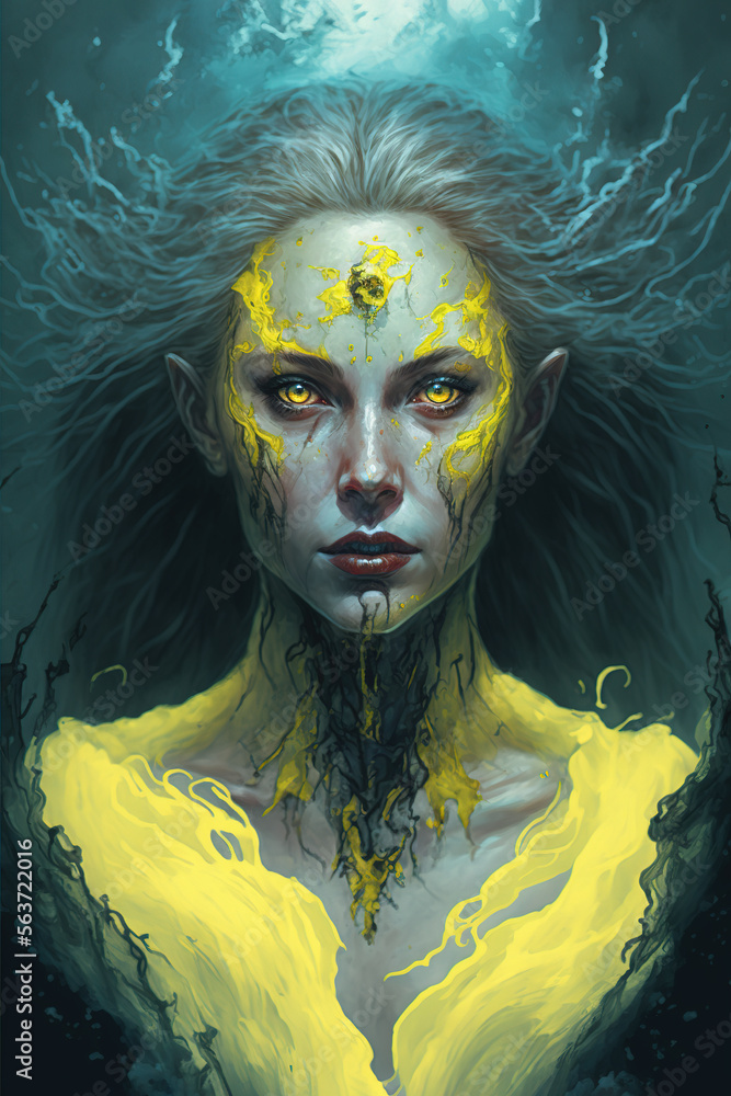 ethereal siren, female zombie, dark fantasy, magician, evil, art ...