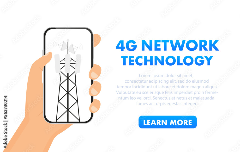 4g network technology. Home network. Business concept. Internet ...