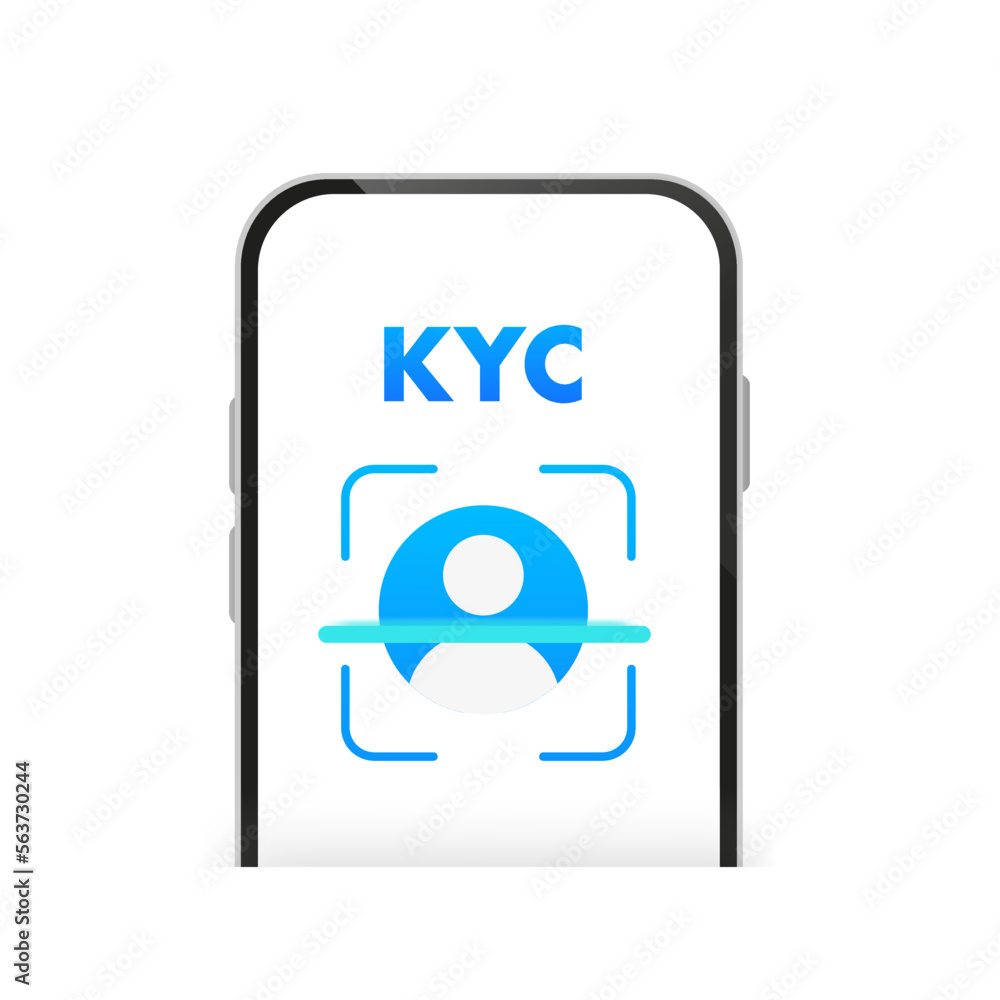 KYC - Know Your Customer vector icon design. Profile identity symbol ... KYC - Know Your Customer vector icon design. Profile identity symbol ...