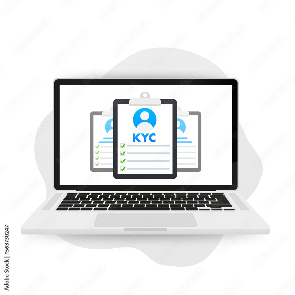 KYC - Know Your Customer vector icon design. Profile identity symbol ...