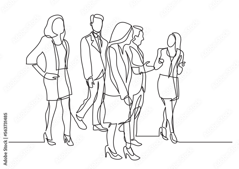 continuous line drawing vector illustration with FULLY EDITABLE STROKE ...