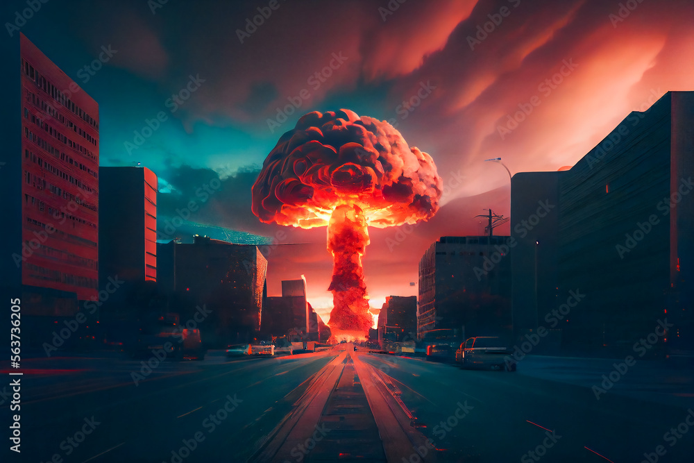 Nuclear explosion in the city. Atomic weapons and the apocalypse ...