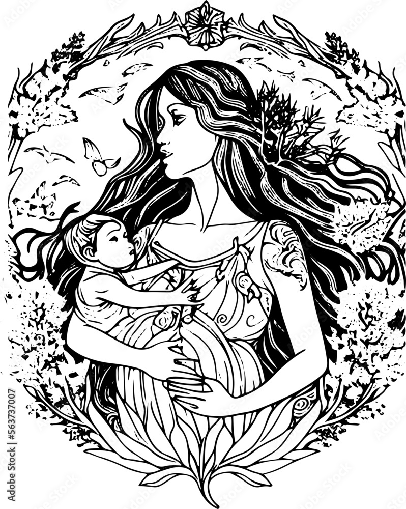 children, coloring, page, easter, earth, climate, change, flowers ...