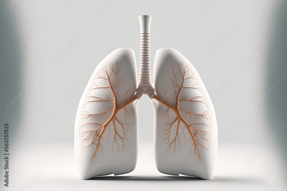 White lungs on white background, human body anatomy, AI generated Stock Illustration | Adobe Stock