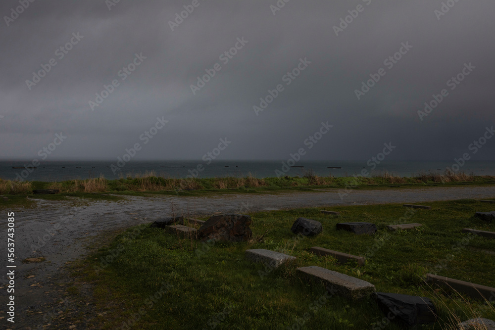 Gold Beach, Normandy, France, Europe. Location Of D-Day, WWII Stock ...