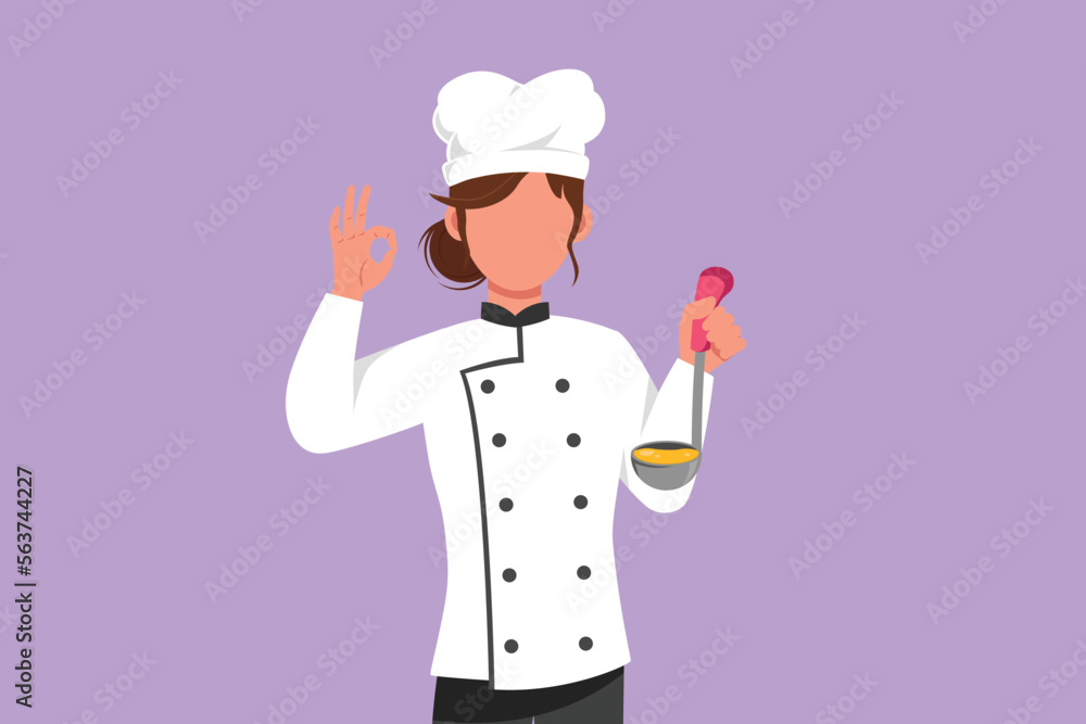 Female Chef Drawing