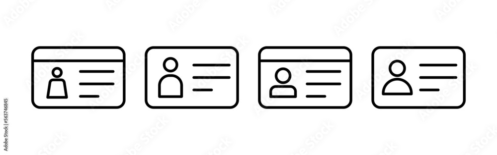 License icon vector for web and mobile app. ID card icon. driver ...