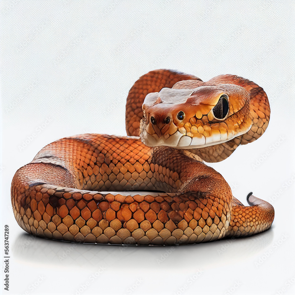 Copperhead full body image with white background ultra realistic Stock ...
