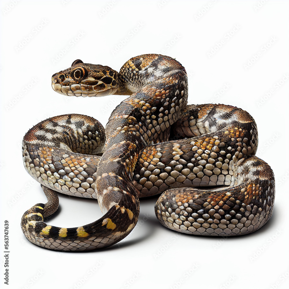 Congo Snake full body image with white background ultra realistic Stock ...