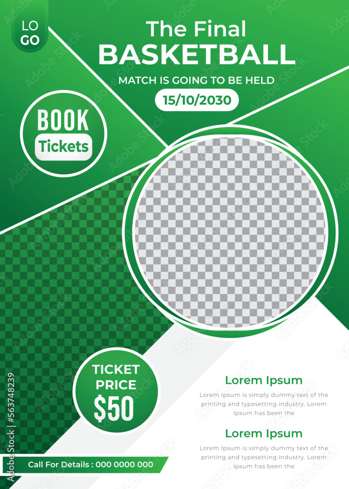 Sports Championship Competition A4 Size Flyer, Leaflet, Poster Template ...