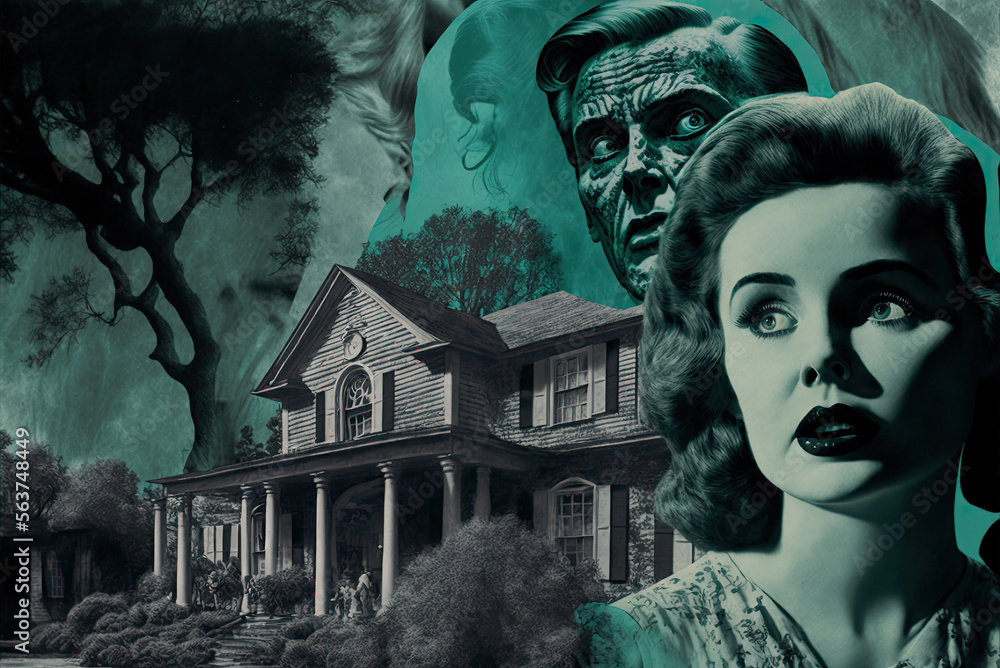 Retro Horror Poster Stock Illustration | Adobe Stock