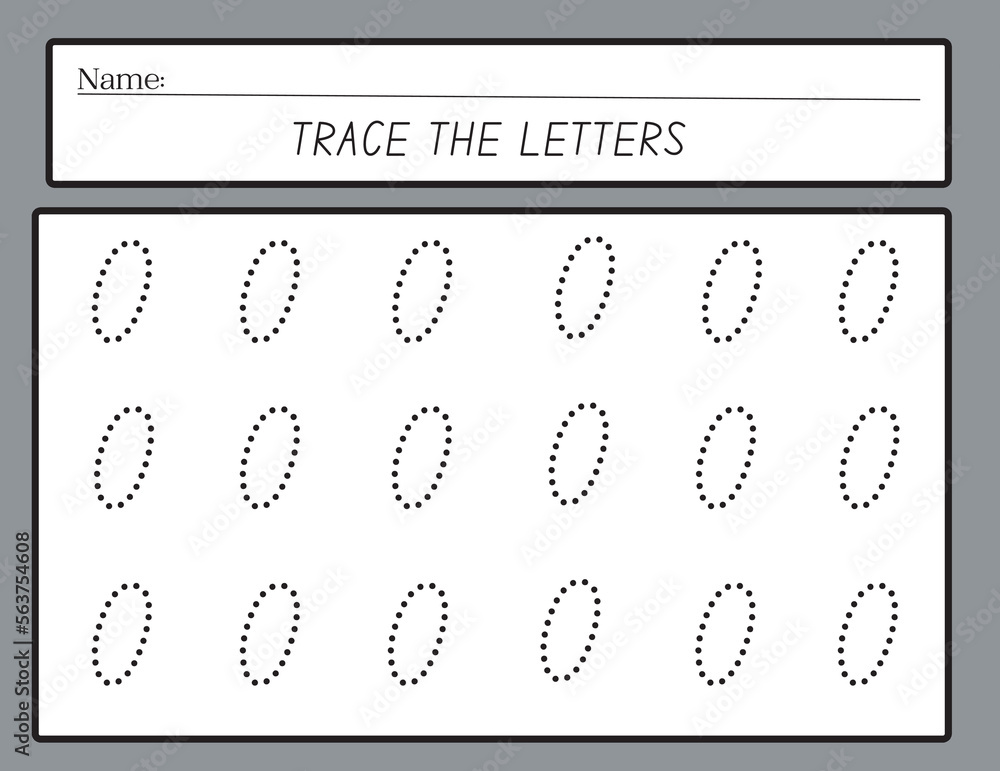 Alphabet letters tracing worksheet. Tracing practice worksheet ...