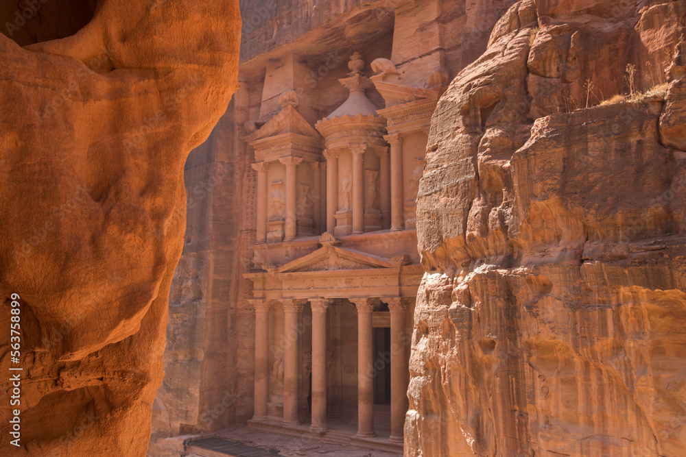 Petra, Jordan. A famous archaeological site in Jordan's south western ...