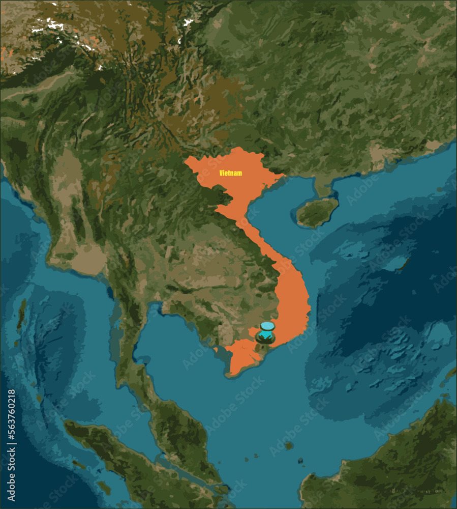 Vietnam is illustrated on a world map. The country is an ASEAN member ...