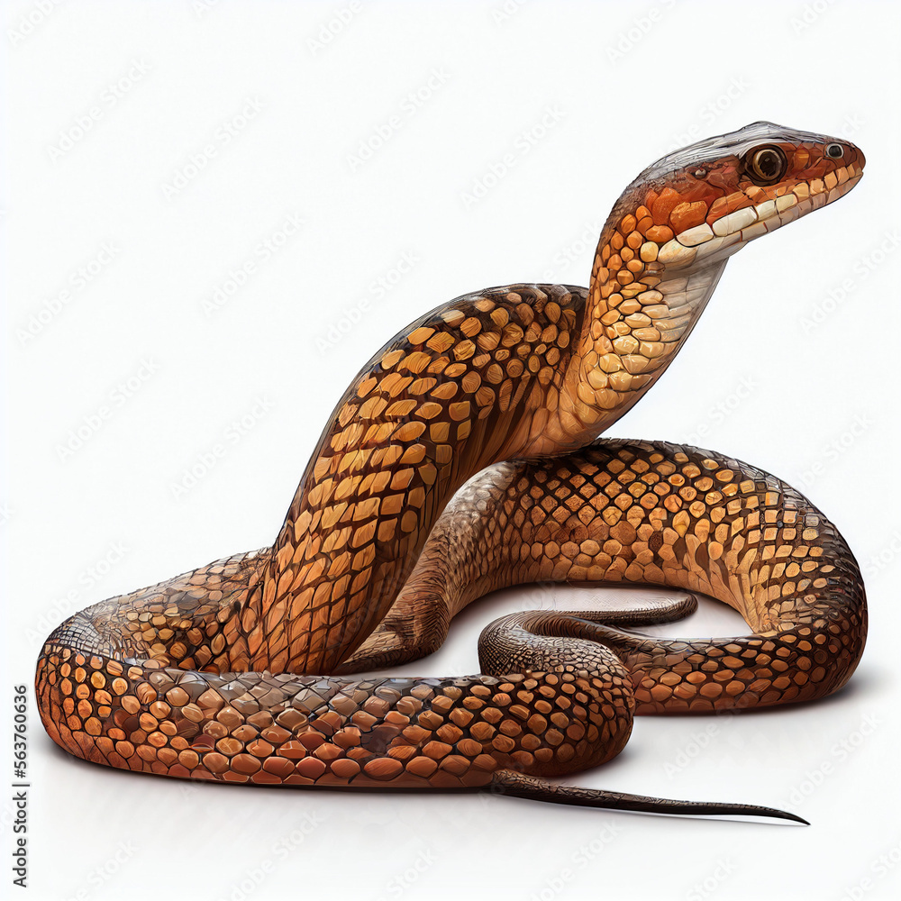 Central Ranges Taipan full body image with white background ultra ...