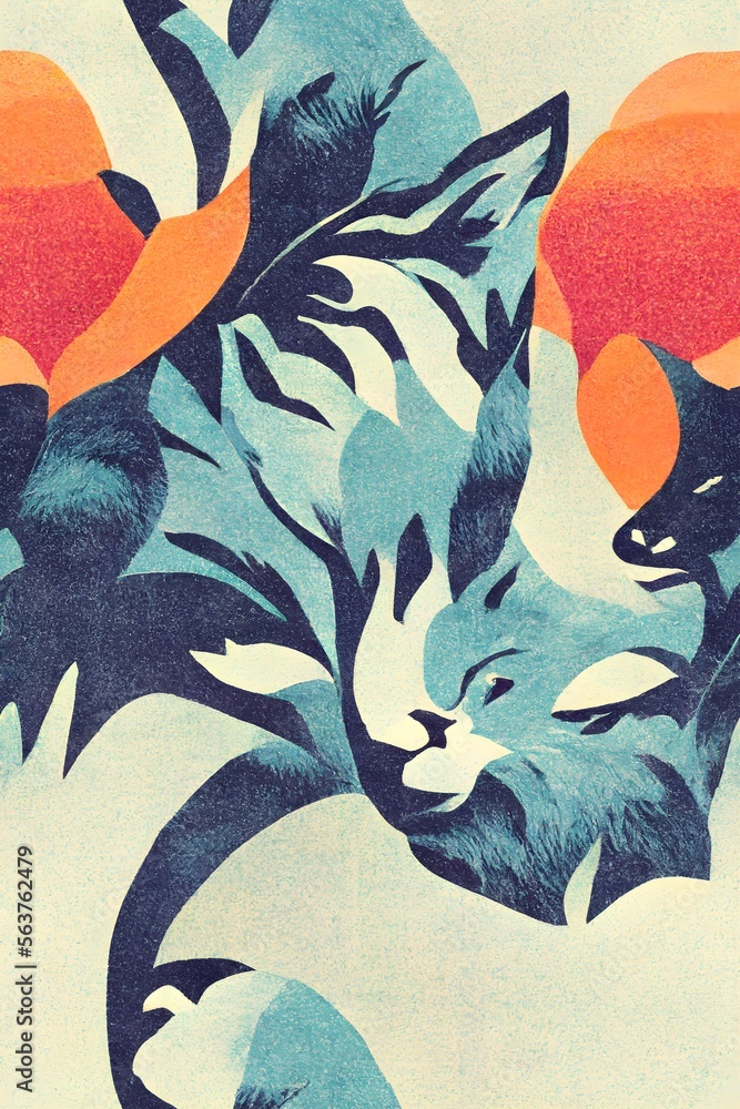 Lynxes Flaticon outdoor desert Risograph vintage de stigl poster ...