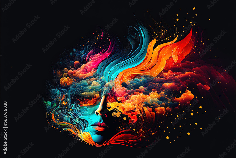 Flaming Inferno: A Vector Illustration of a Burning Orange and Black ...