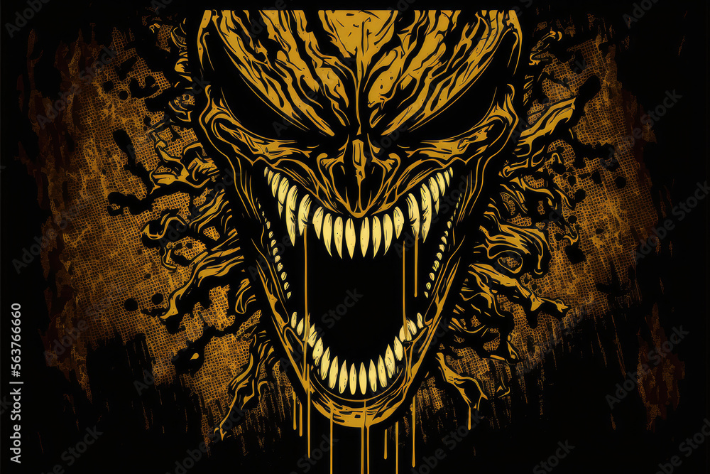 Dangerous Evil Skull Capturing a Soul - Inspired by Venom Supervillain ...