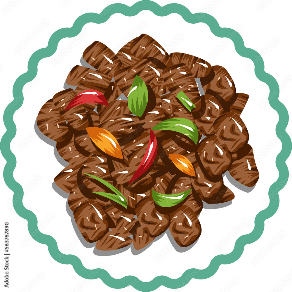 Bulgogi png graphic clipart design Stock Illustration | Adobe Stock