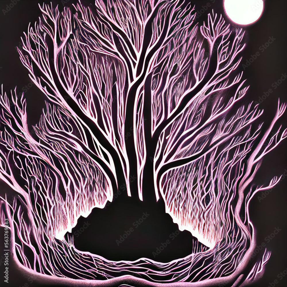Abstract dark forest trees texture render Stock Illustration | Adobe Stock