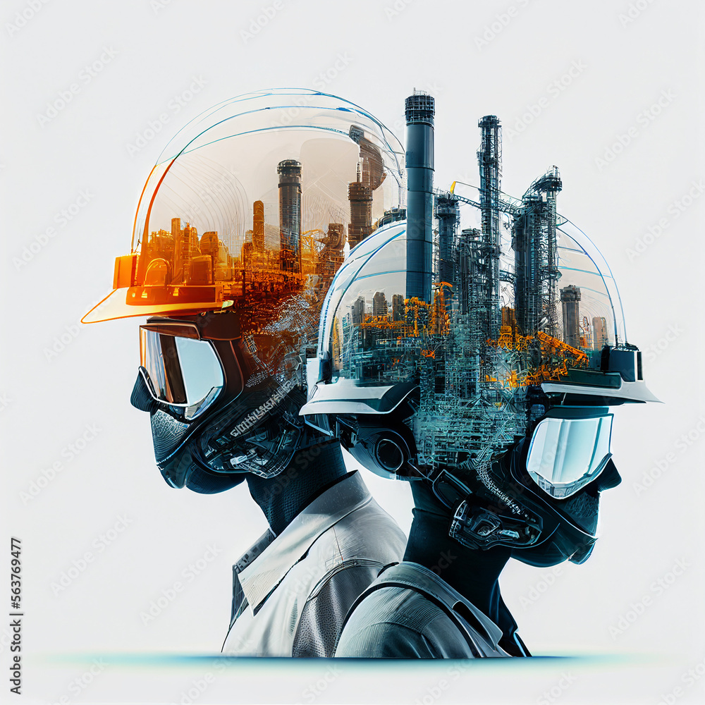 Future Gas mask of Oil refinery plantand Gas Industry construction ...