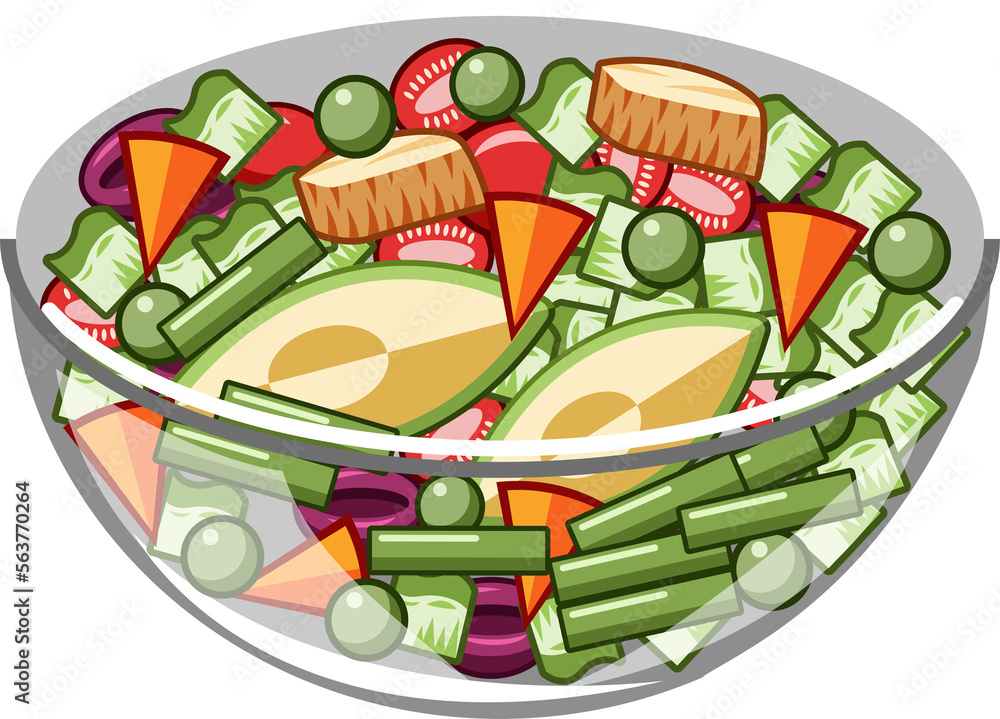 Salad png graphic clipart design Stock Illustration | Adobe Stock