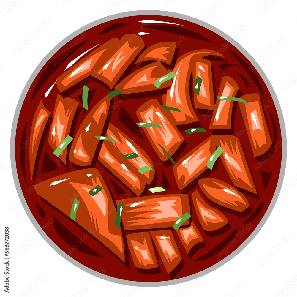 Tteokbokki png graphic clipart design Stock Illustration | Adobe Stock