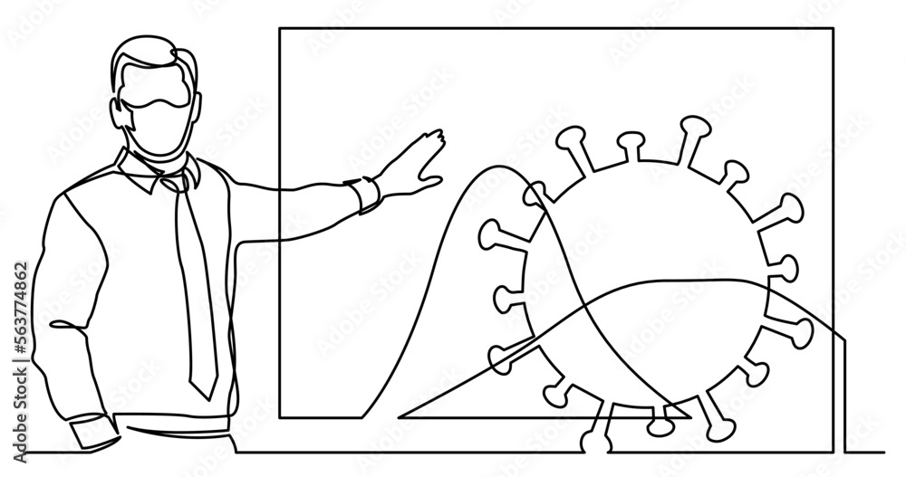 continuous line drawing vector illustration with FULLY EDITABLE STROKE ...