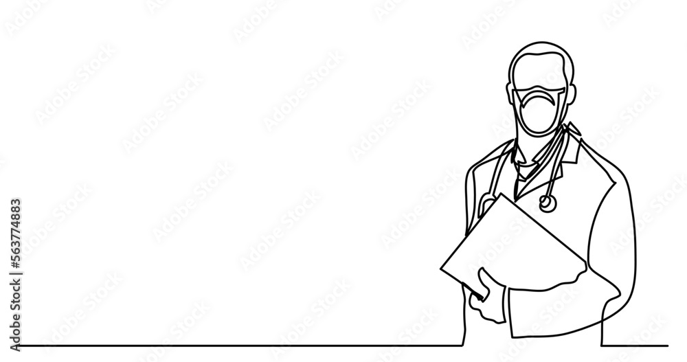 Vetor de continuous line drawing vector illustration with FULLY ...