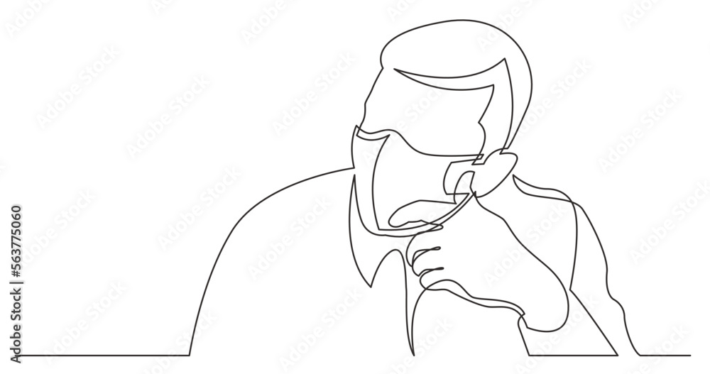 continuous line drawing vector illustration with FULLY EDITABLE STROKE ...