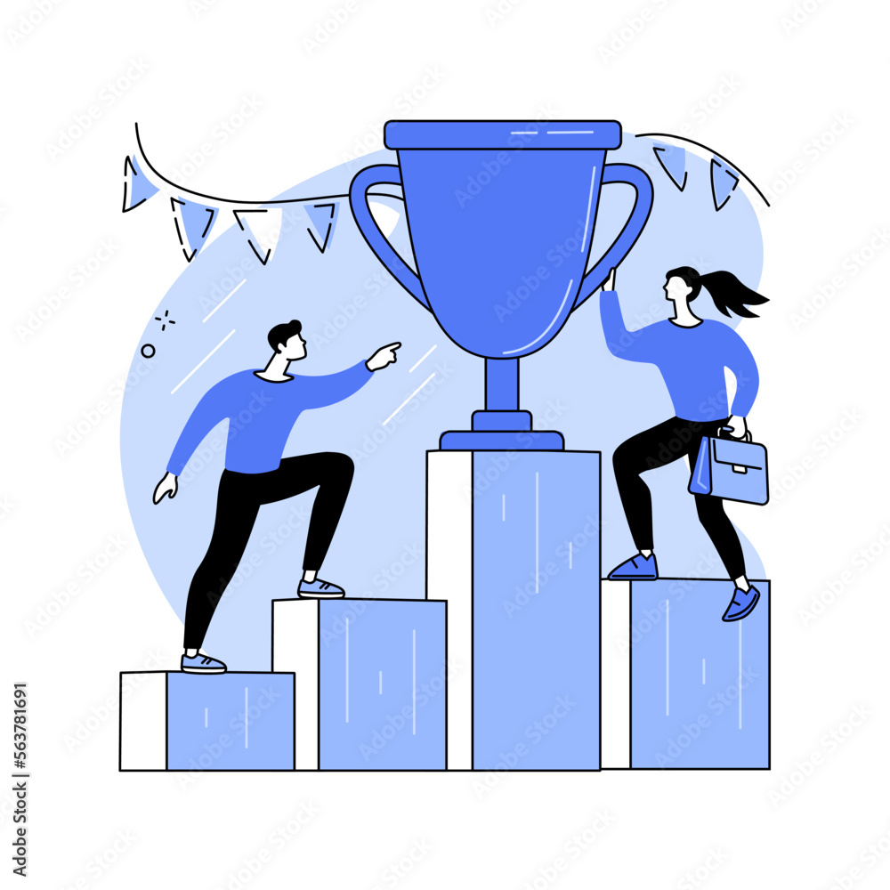 Branded competition abstract concept vector illustration. Stock Vector ...