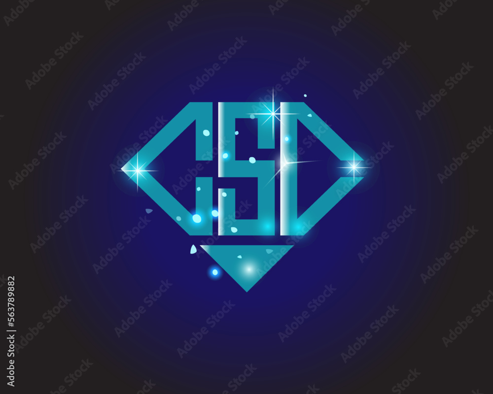 CSC Logo letter monogram with diamond shape design template. Stock ...
