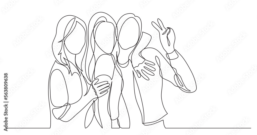 continuous line drawing vector illustration with FULLY EDITABLE STROKE ...