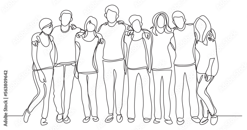 continuous line drawing vector illustration with FULLY EDITABLE STROKE ...