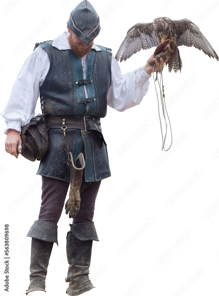 Isolated PNG cutout of a falconer on a transparent background, ideal ...