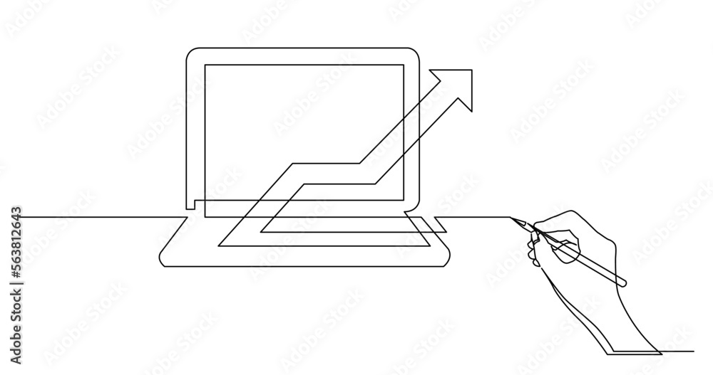 continuous line drawing vector illustration with FULLY EDITABLE STROKE ...