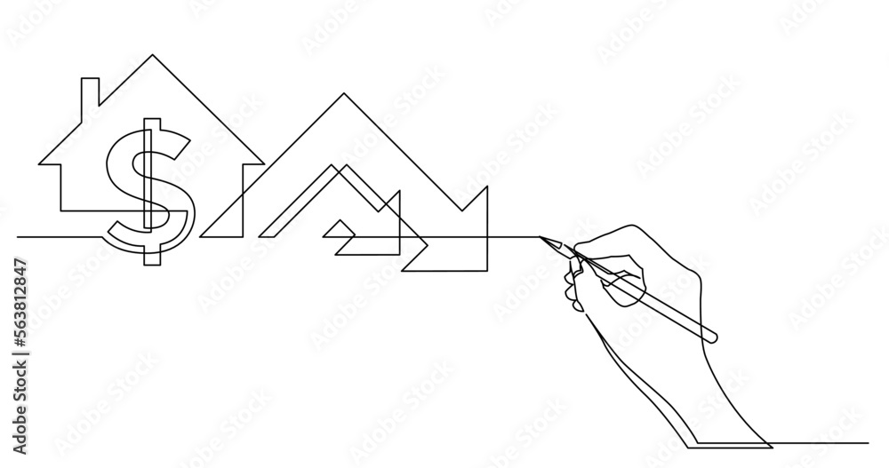 continuous line drawing vector illustration with FULLY EDITABLE STROKE ...
