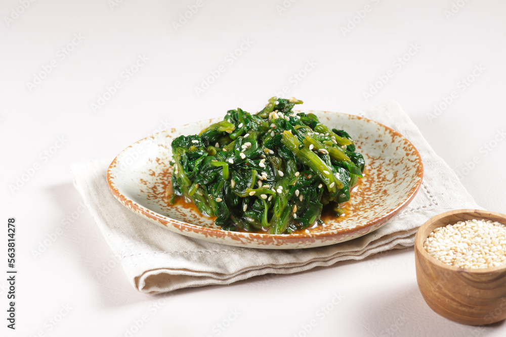 Korean food - Sigeumchi Namul is an easy Korean Side Dish or Banchan ...