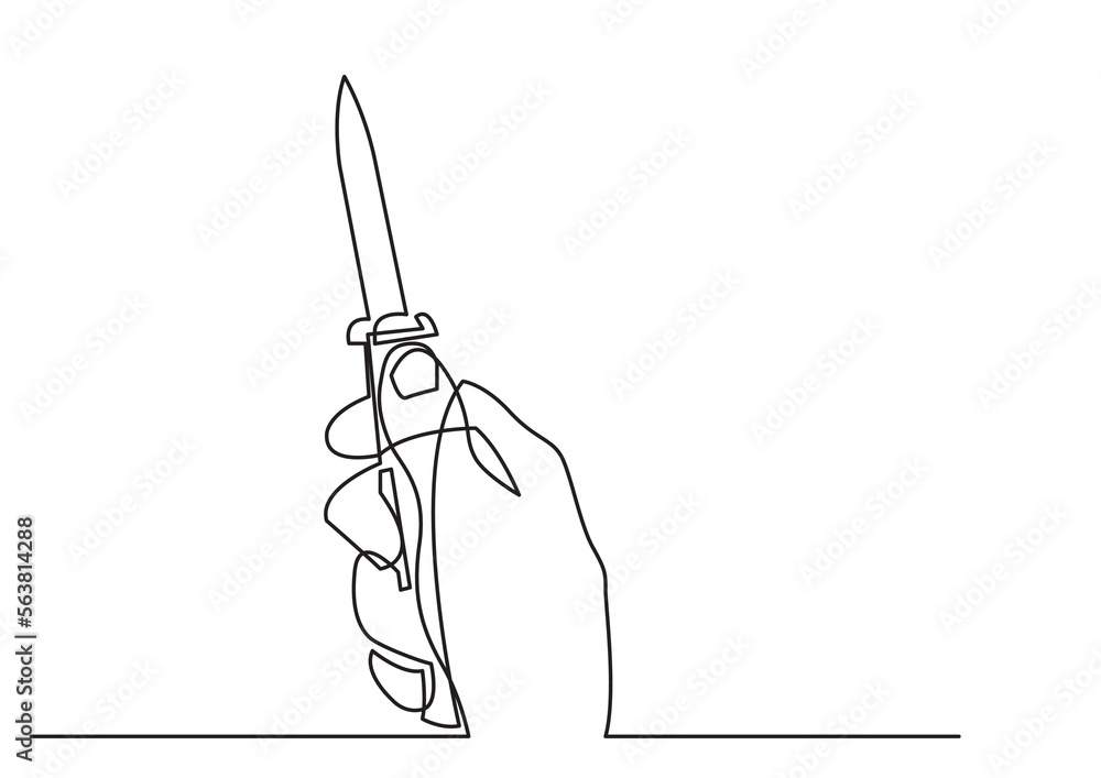 continuous line drawing vector illustration with FULLY EDITABLE STROKE ...