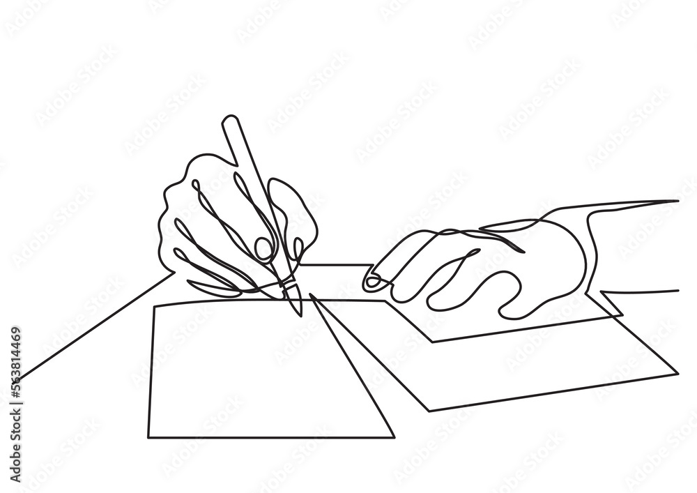 continuous line drawing vector illustration with FULLY EDITABLE STROKE ...