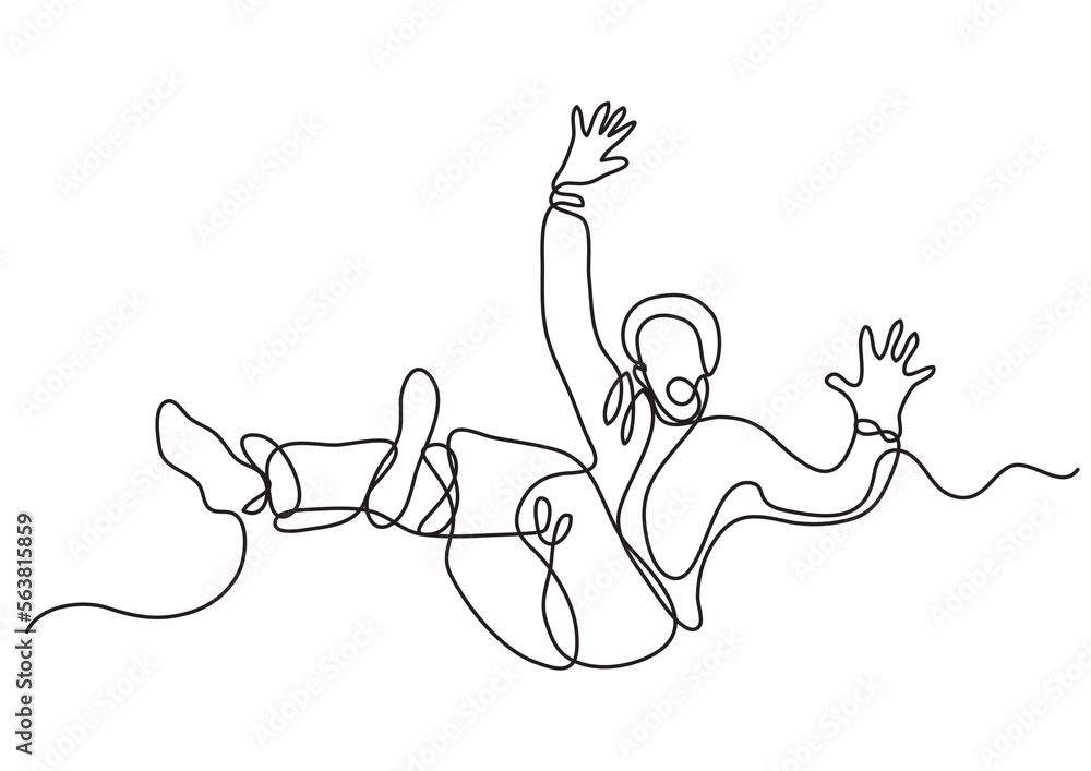 continuous line drawing vector illustration with FULLY EDITABLE STROKE ...
