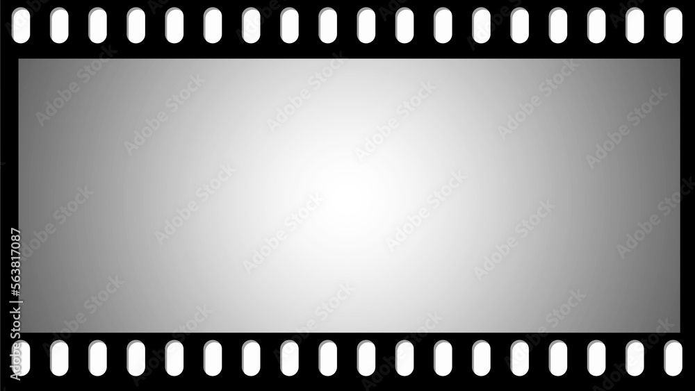Retro film strip line on transparent background Stock Illustration ...
