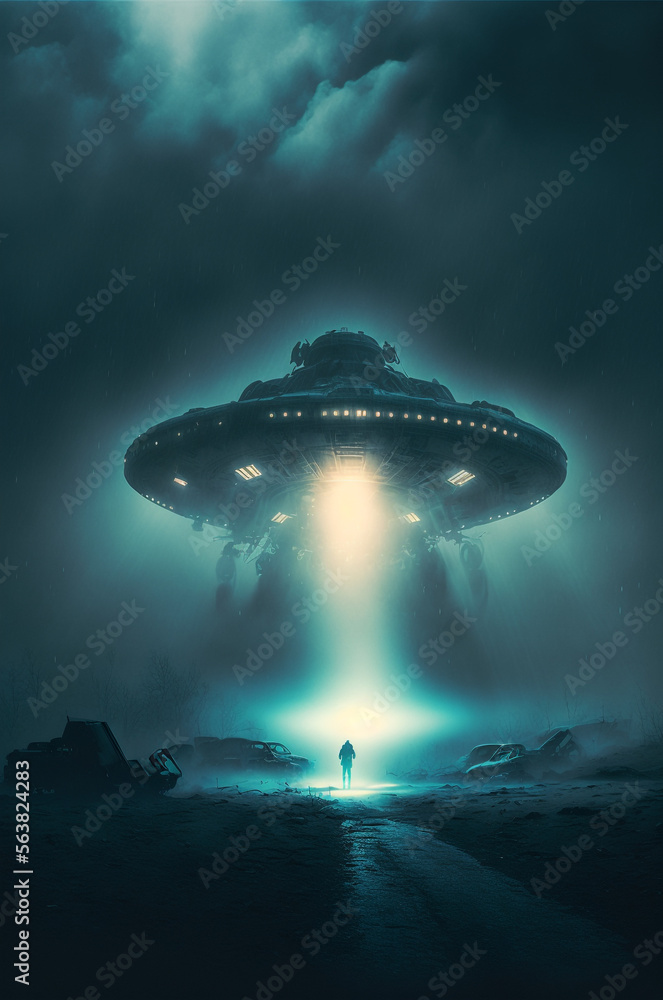 alien abduction Stock Illustration | Adobe Stock
