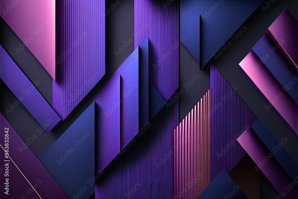 purple pink and blue Abstract geometric modern tech data background ...