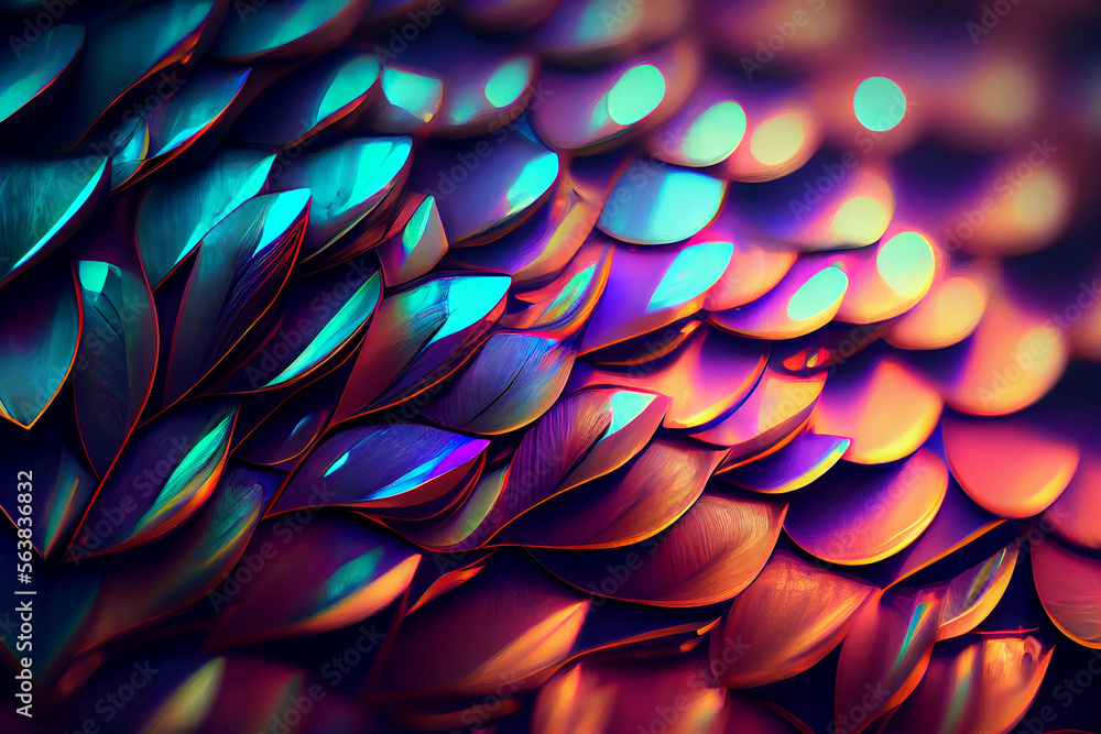 beautiful iridescent pattern wallpaper. digital art design. Stock ...