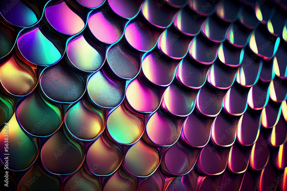 beautiful iridescent pattern wallpaper. digital art design. Stock ...