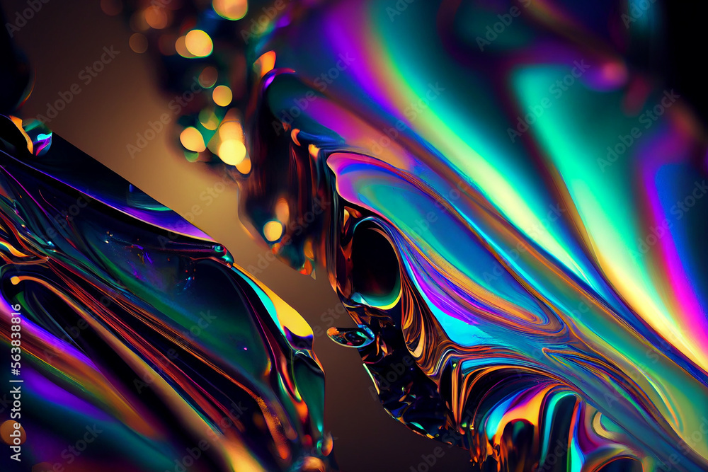 beautiful iridescent texture wallpaper. digital art design. Stock ...