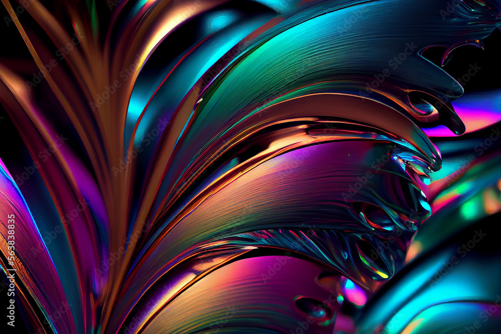 beautiful iridescent texture wallpaper. digital art design. Stock ...